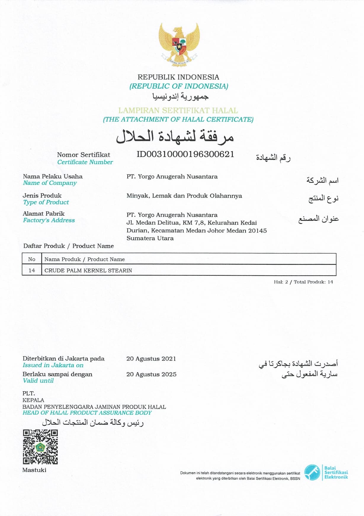 PT. Yorgo Anugerah Nusantara