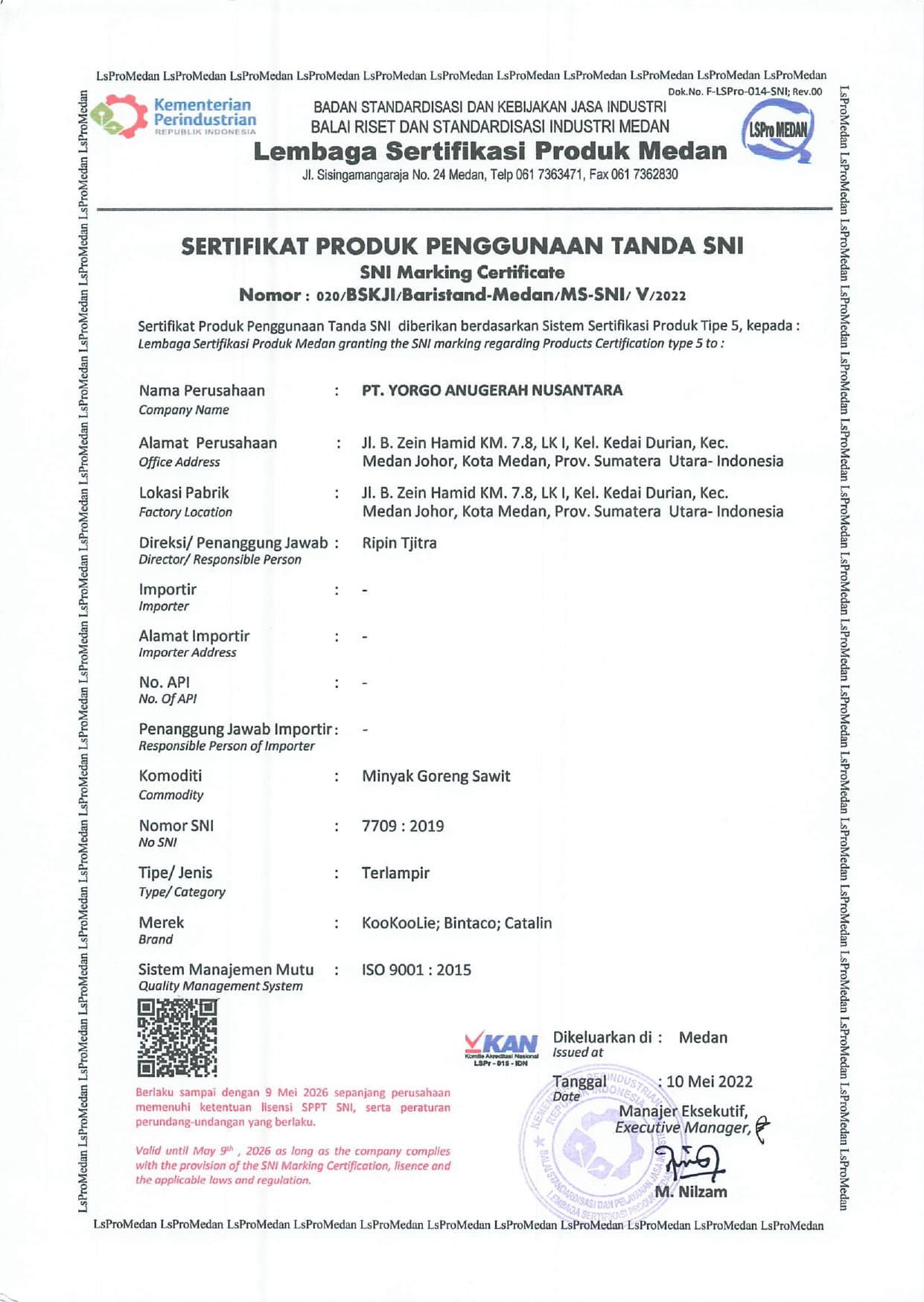 PT. Yorgo Anugerah Nusantara